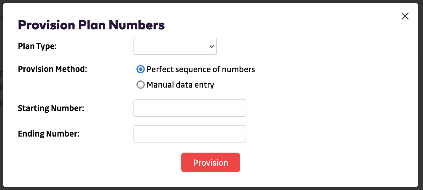 Provision Plan Numbers – Hiro Help Centre