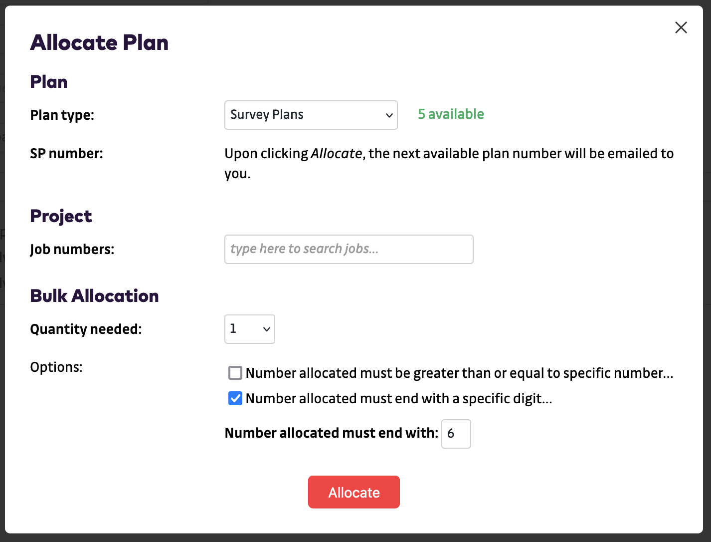Allocating Plan Numbers – Hiro Help Centre