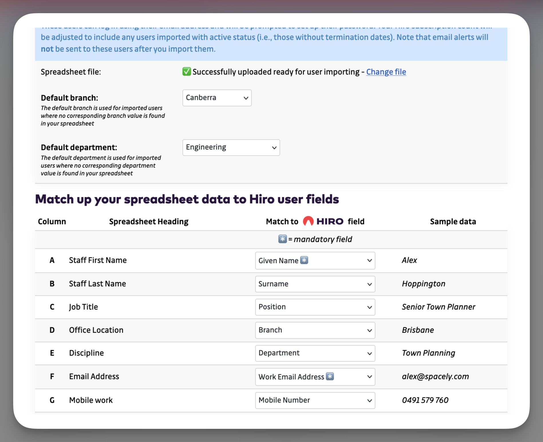 Import Users – Hiro Help Centre