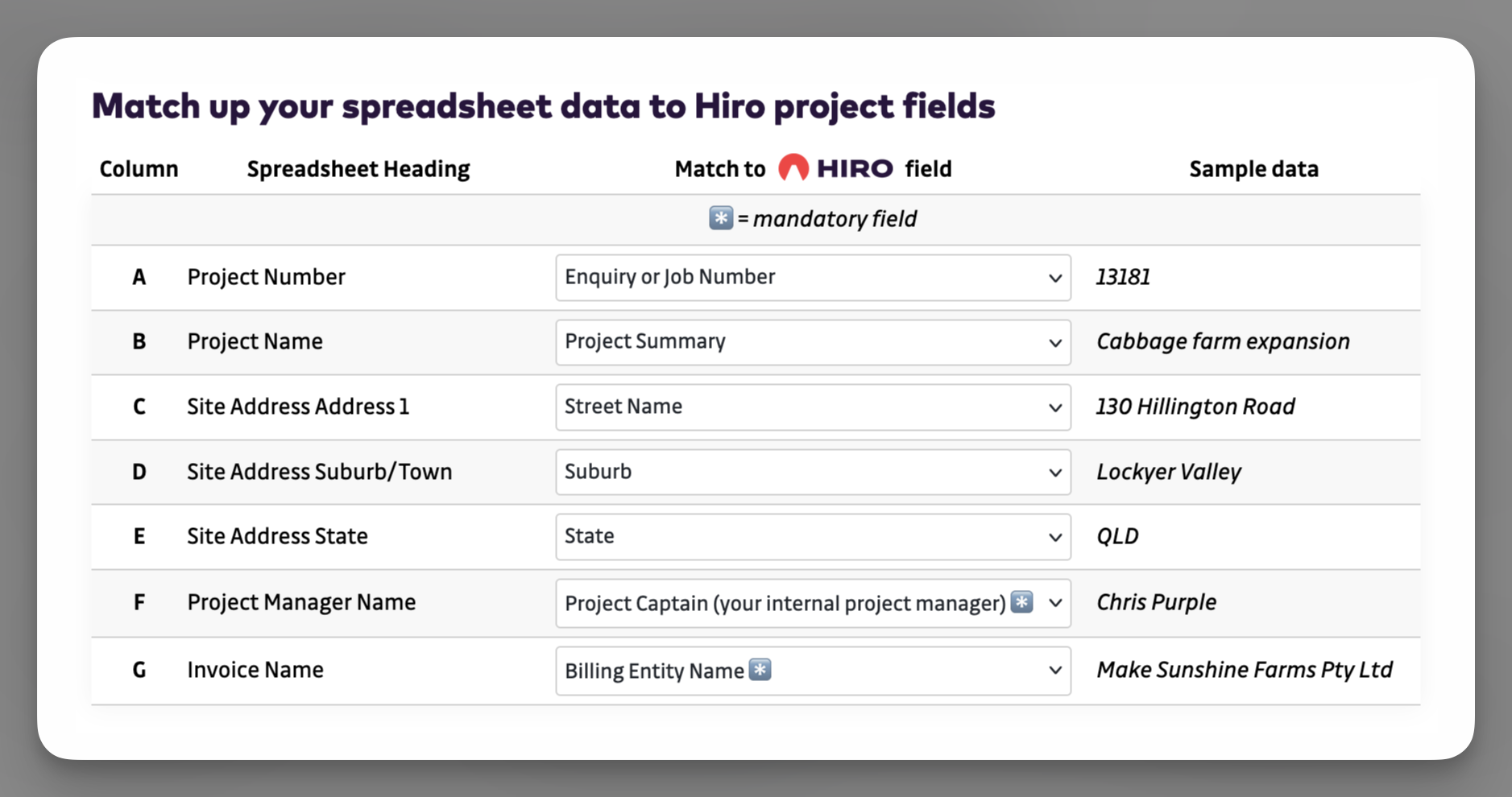 Import Projects – Hiro Help Centre